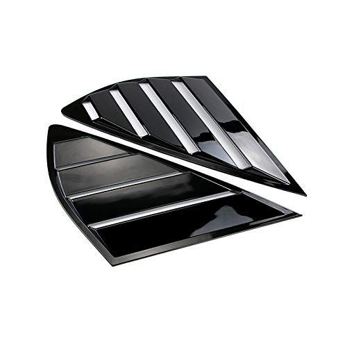 ruihe 2pc Shiny Black Rear Quarter Panel Window Side Louvers Vent Fit for Ford Fusion Mondeo 4D Hybrid Energi 2013 2014 2015 2016 2017 2018 2019 2020