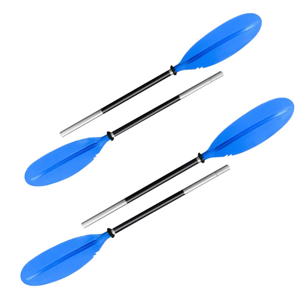Seamander Kayak Paddle 4-Piece Quick Release Adjustable Kayak River Paddles (Blue (87" x 2packs))