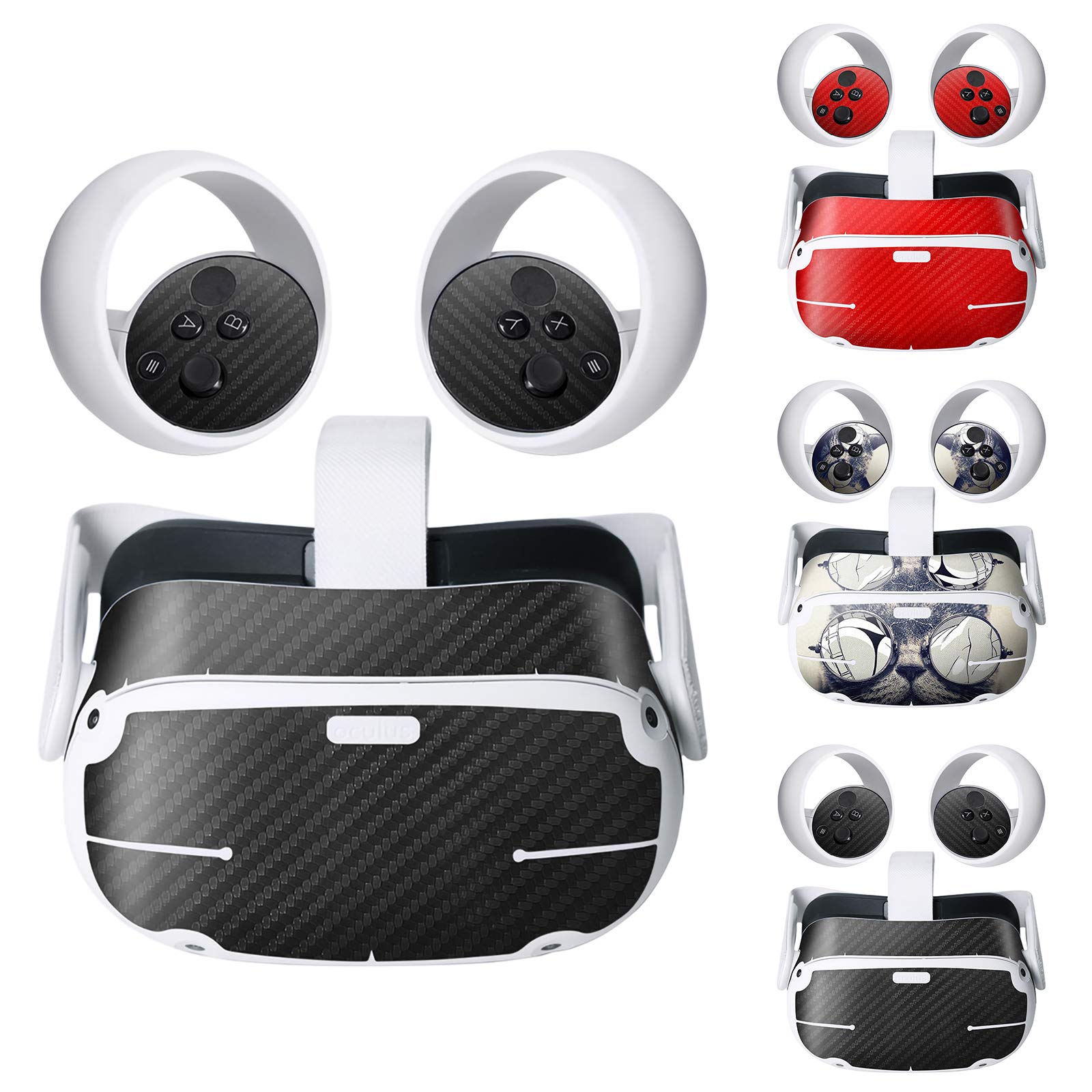 Soapow PVC Stickers Fingerprint-Proof Decals Compatible with Oculus Quest 2 VR Headset Controller Grip