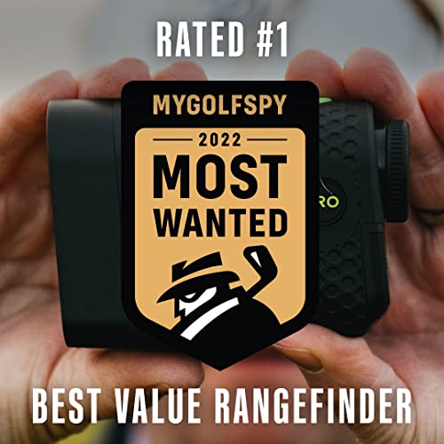 Precision Pro Golf NX7 Pro Slope Rangefinder, Golf Rangefinder, Golf Accessories, 6X Magnification, Tournament Legal, Weather Resistant, Adaptive Slope, 600 Yard Range