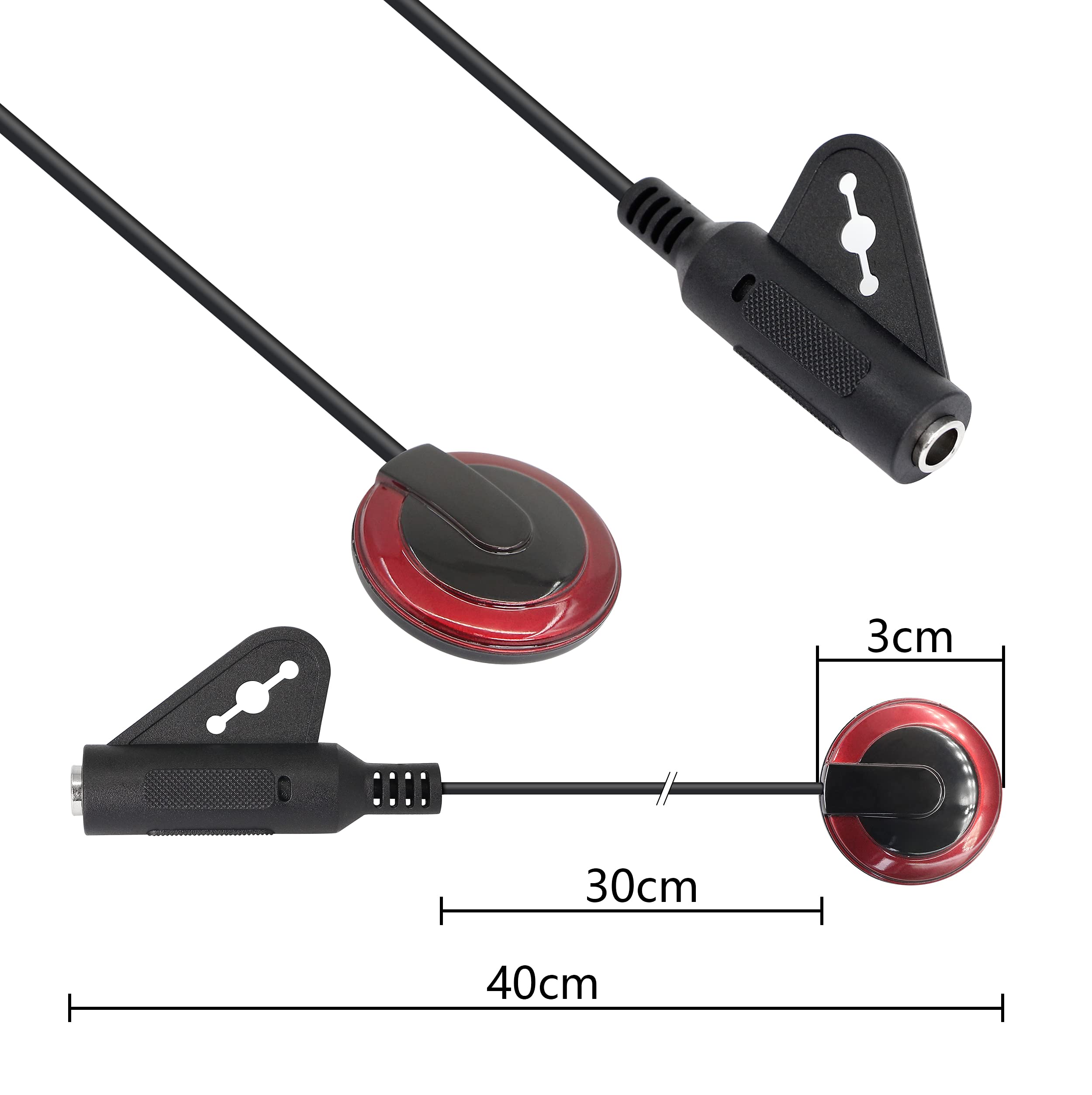 YACSEJAO Contact Microphone Piezo Pickup Violin Microphone Pickup for Guitar, Ukulele, Violin, Mandolin, Banjo, Kalimba, Bass & Acoustic Electric Transducer with Cable