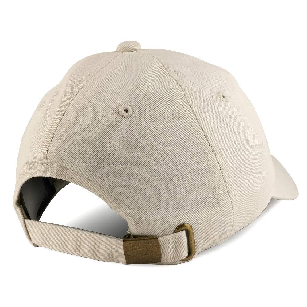 Trendy Apparel Shop Salty Embroidered Solid Adjustable Unstructured Dad Hat - Beige