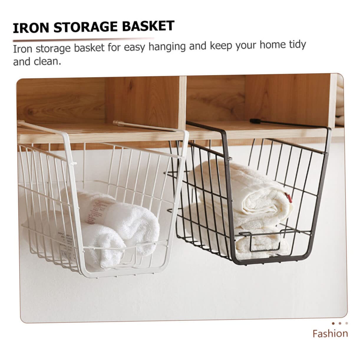 STOBAZA Cabinet Hanging Storage Hanging Baskets Sliding Shelf 1pc Storage Hanging Basket Office Wrought Iron Sink White Wire Rack Cabinet Organizer Storage Sundries Organizer