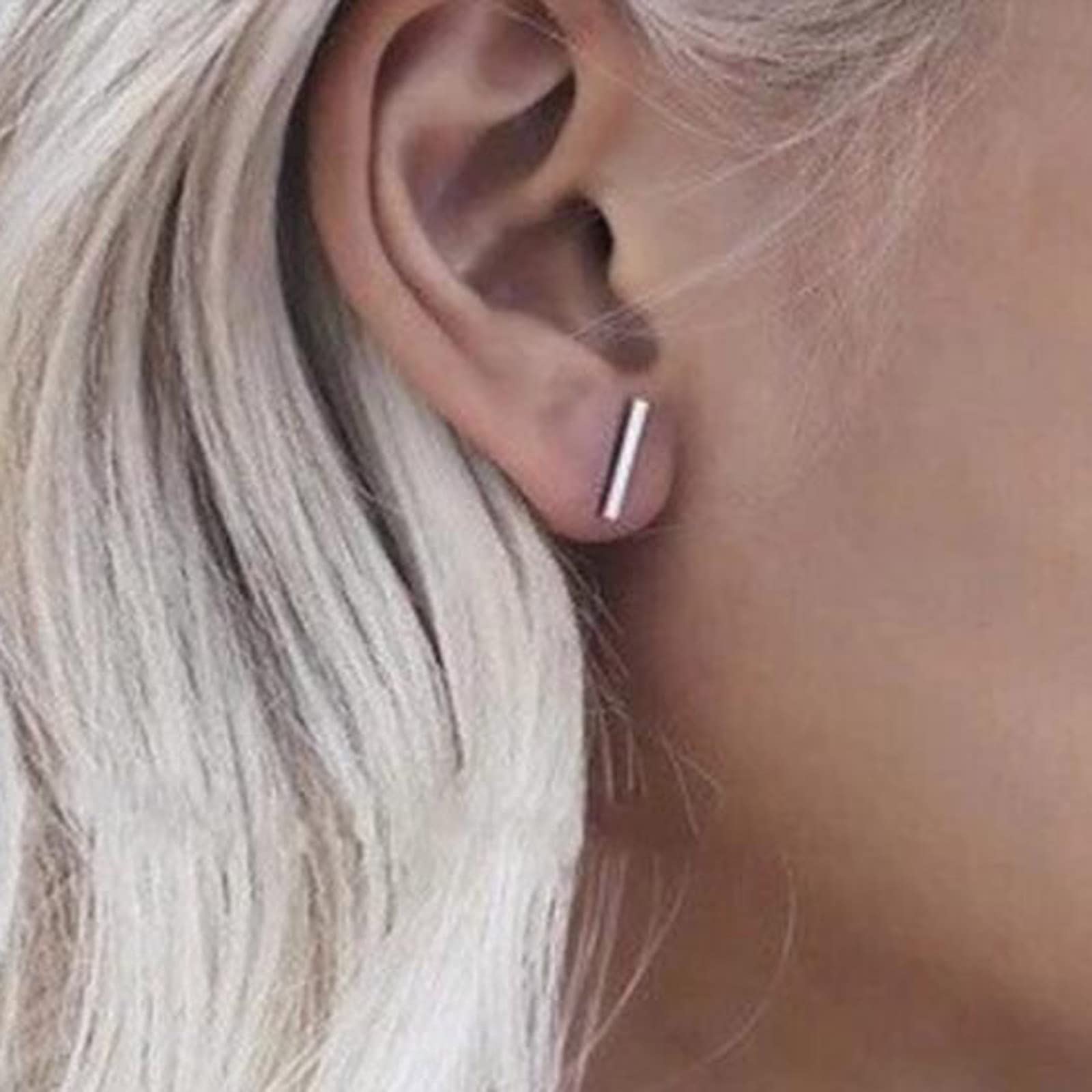 Tragus Cartilage Stud Earrings Helix Tragus Earrings for Women Barbell Piercing Body Jewelry Set (Set B)