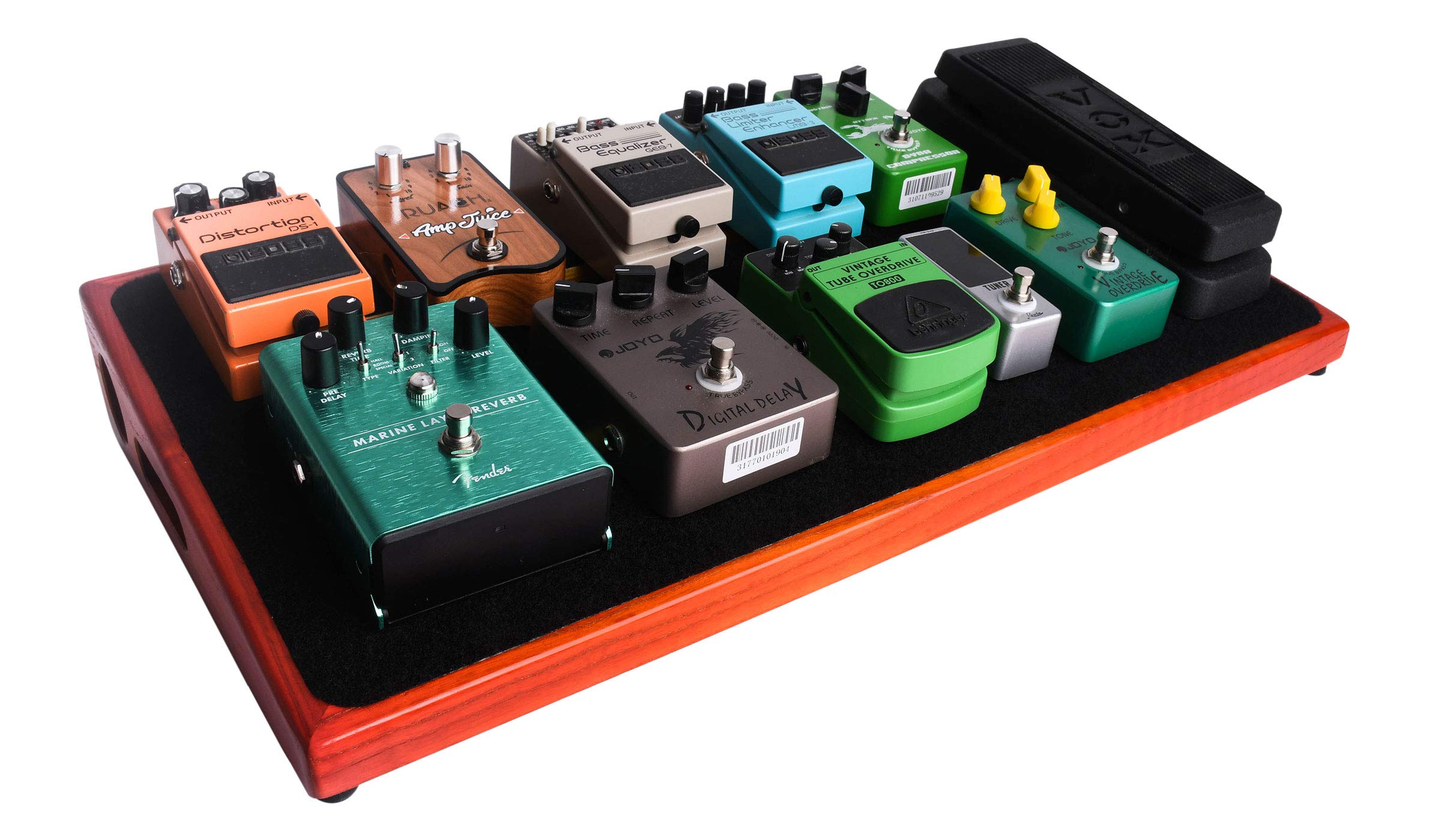 Ruach Carnaby St 3 Large Hardwood Pedalboard for Guitar Effects Pedals