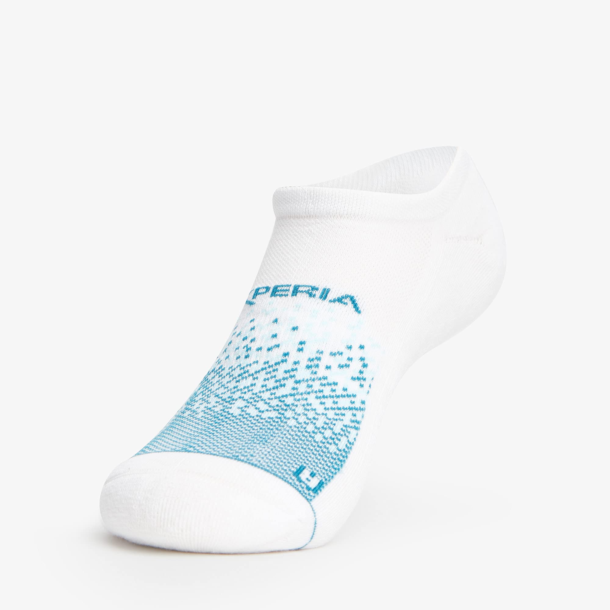 Thorlos Experia Silver No Show Liner Socks, White, Large