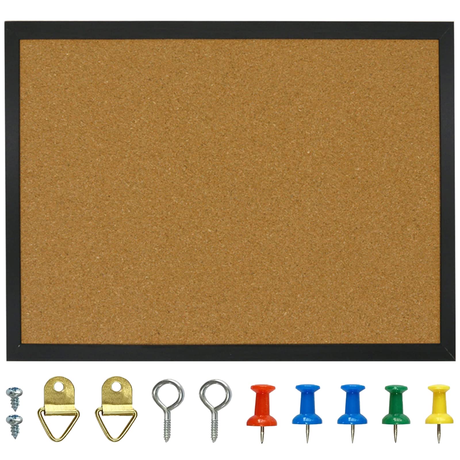 OWLKELA 14.6 X 11 Inch Cork Board Bulletin Board, Wall-Mounted Presentation, Message Notice Pin Board, Perfect for Office & Home Decor, School, Cubicle