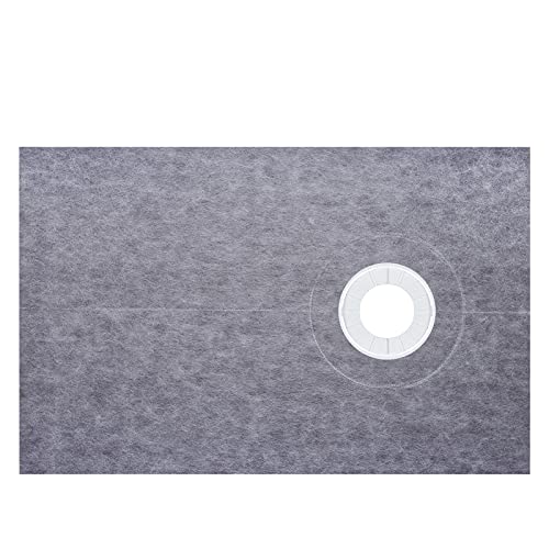 VEVOR Shower Curb Kit, 38"x60" Watertight Shower Curb Overlay with 4" ABS Offset Bonding Flange, 4" Stainless Steel Grate, 2 Cuttable Shower Curb and Trowel, Shower Pan Slope Sticks Fit for Bathroom