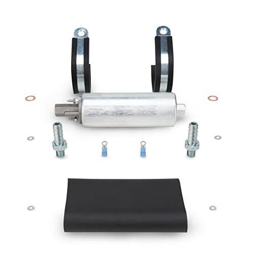 WEILEITE GSL392 Inline Fuel Pump 255LPH High Pressure With Install Kit(Universal External Pump) Replaces GSL392-400-939 GSL392400939 400-939