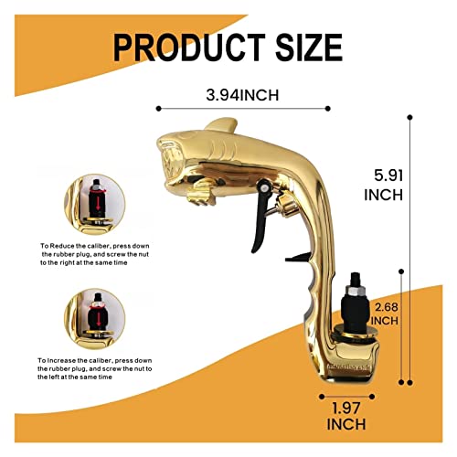 Wine Sprayer - Shark/Dolphin Shaped Champagne Sprayer Beer Bottle Durable Sprayer Alloy Party Club Bar Tool (Color : Shark (Black))