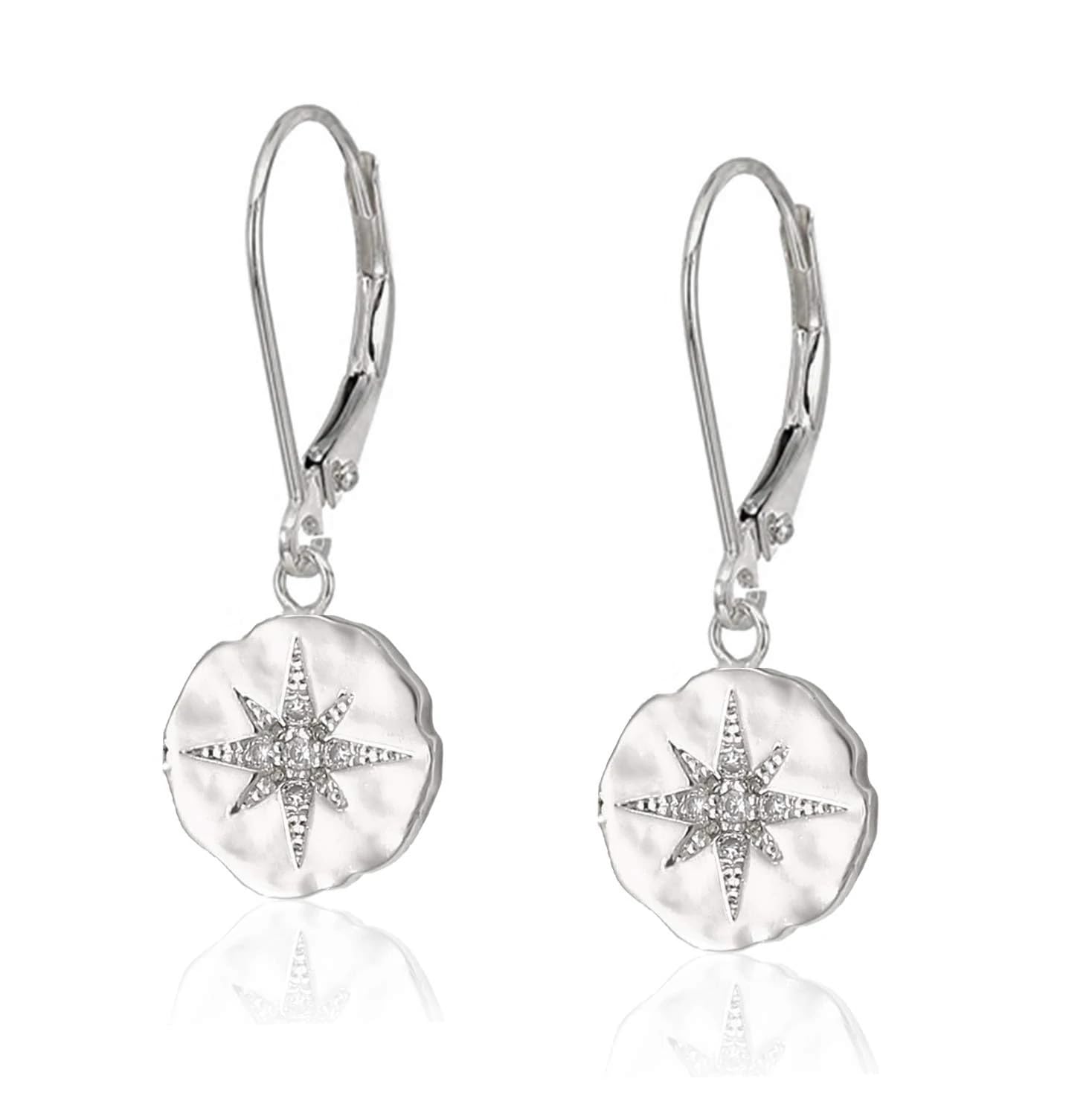 Retirement Gift for Women • Enjoy the Next Chapter • Diamond Starburst Earrings • Congratulations • You'll be Missed • Be Proud of the Difference You Have Made Yellow Gold