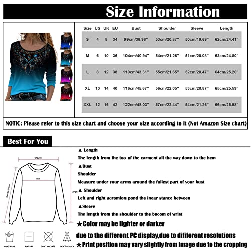 Women's Cute Printing Pullover Casual Fashion Long Sleeve Sweatshirt Round Neck Autumn and Winter Blouses