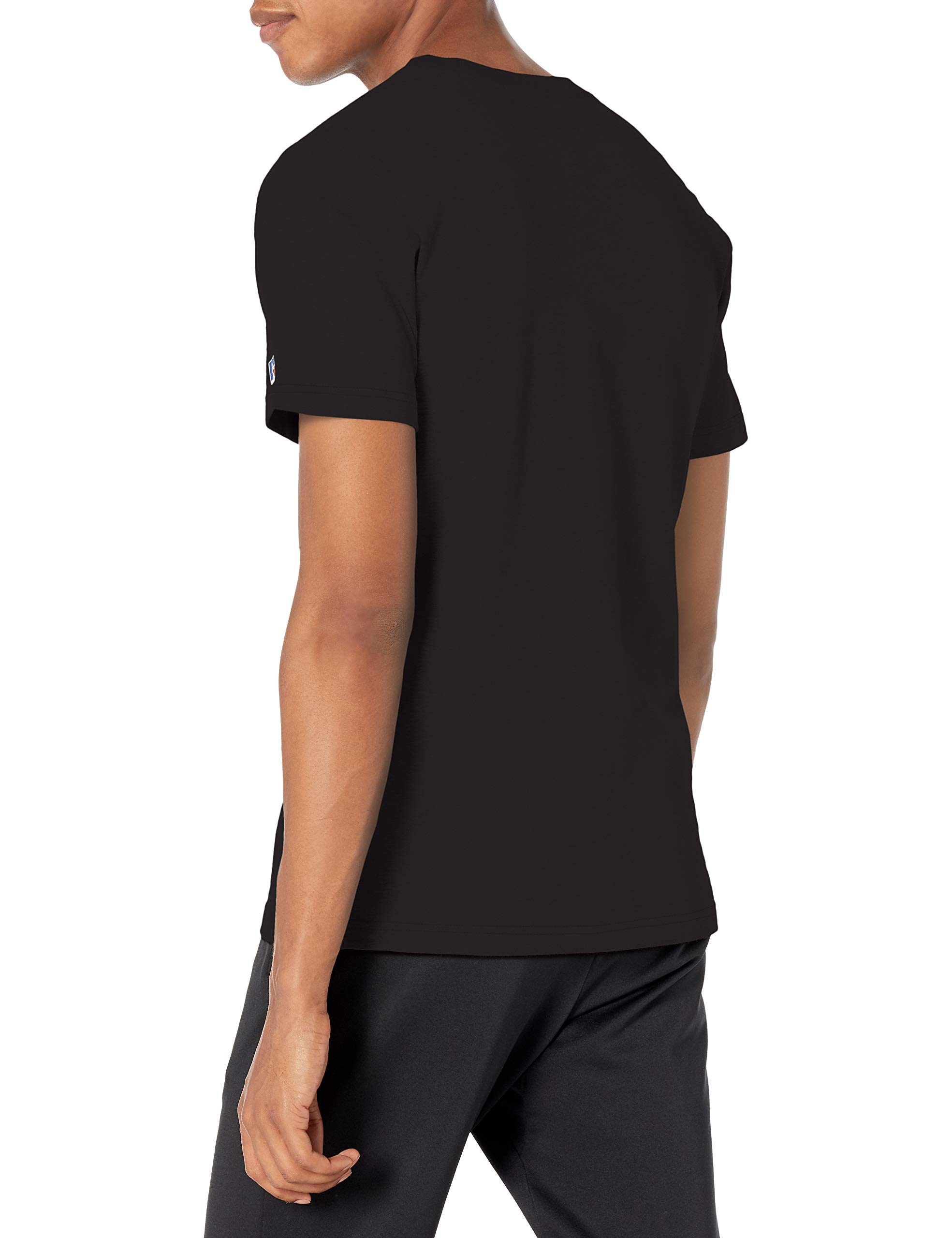 Russell Athletic Men's Soft 100% Cotton Midweight T-Shirt, Black, XXL
