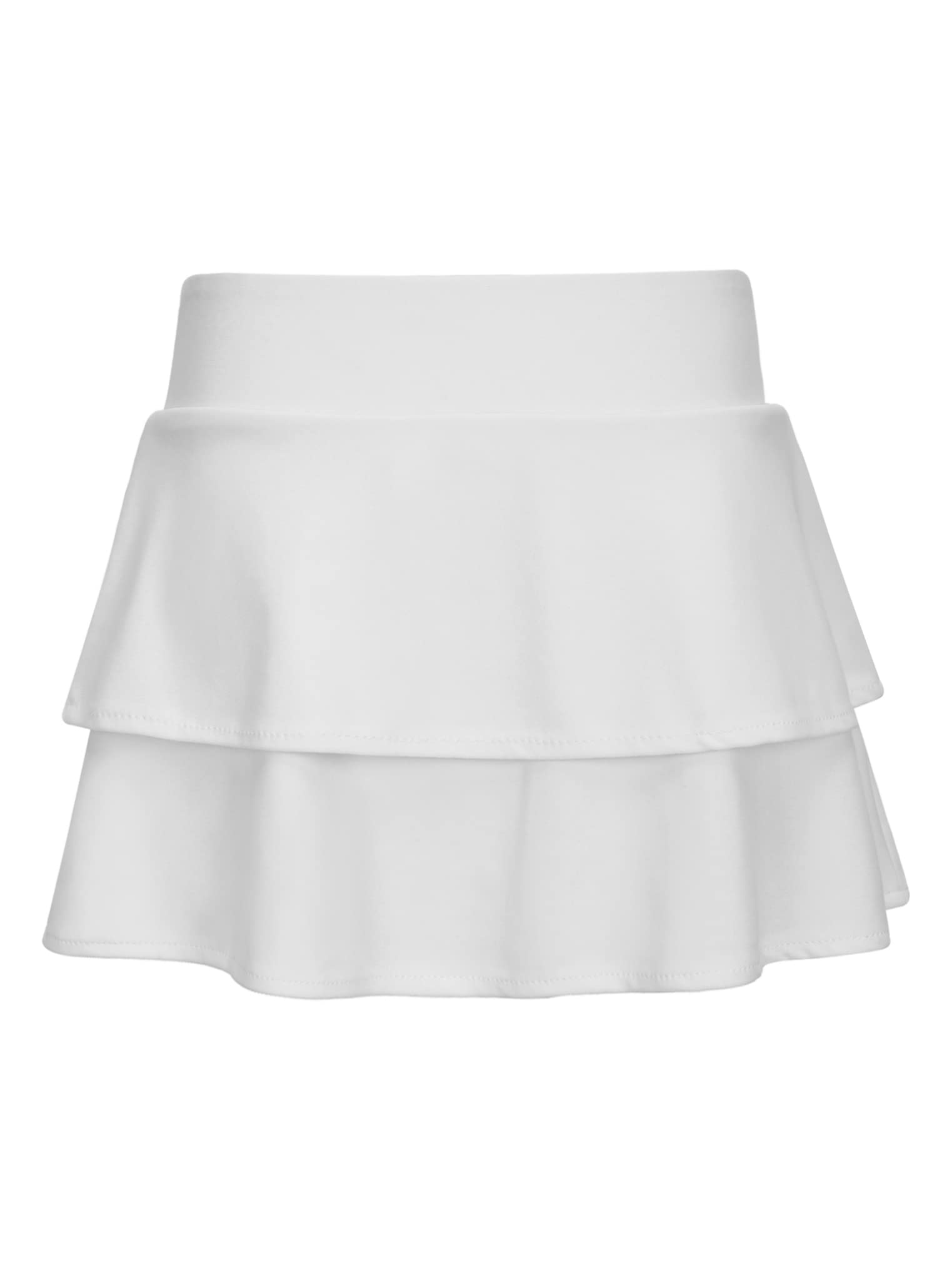 YEAHDOR Big Girls Active Sport Skort Golf Tennis Athletic Layered Skirts White 14 Years