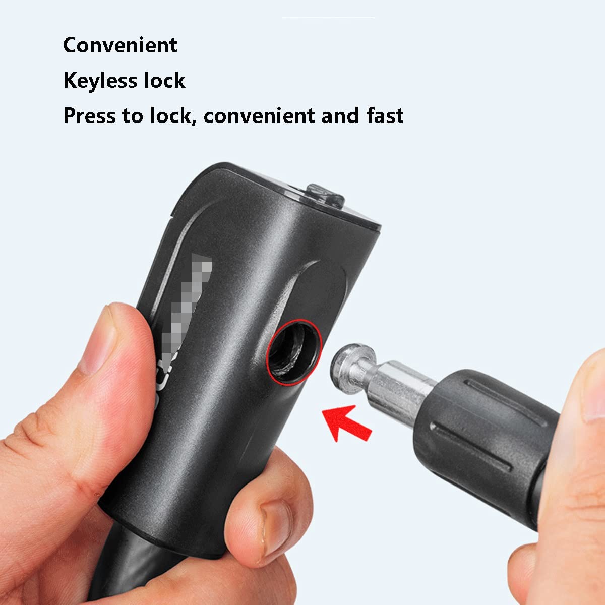 UFFD Bike Lock, Bike Locks Cable Lock Coiled Secure Keys Bike Cable Lock with Mounting Bracket, 0.55Inch Diameter (Color : Black, Size : 110CMX14MM)