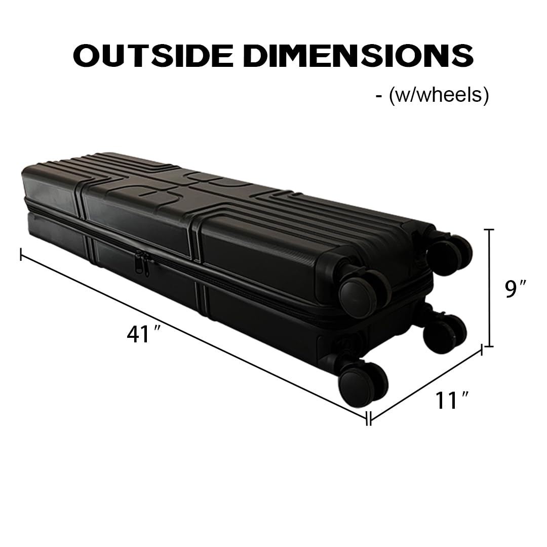 Travel Hard Carrying Case (inside size: 39"L x10"Wx8"H) Trade Show Shipping Case for Tube Straight Backdrop Booth Frame Stand (ONLY CASE)