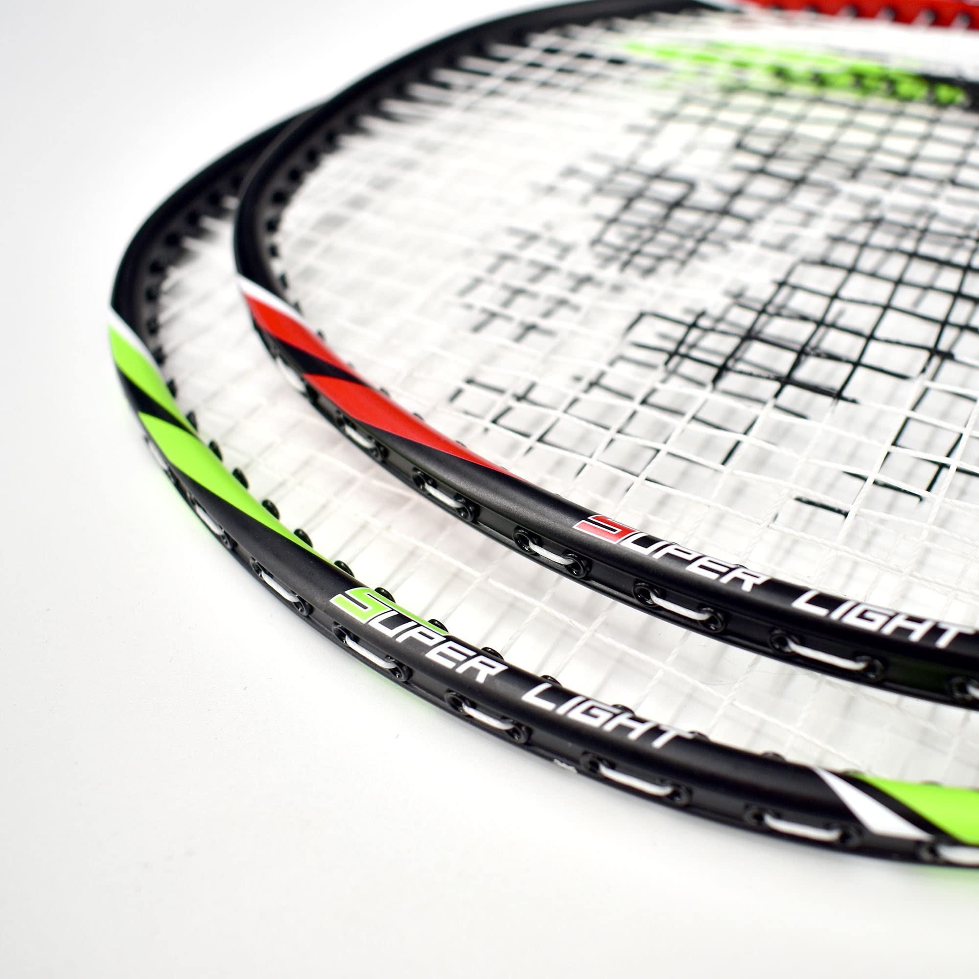 Senston Badminton Set Graphite Shaft Badminton Racket 2 Pack Badminton Racquets with 3 Shuttlecocks