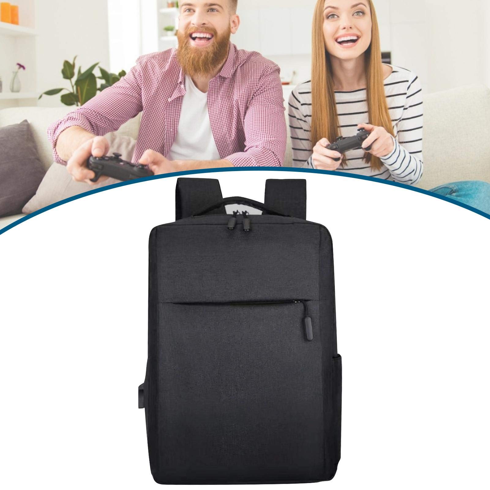 Travel Laptop Backpack for PS5 Adjustable Travel Carry Case Waterproof Carrying Backpacks Protective Storage Bag - Portable Oxford Handbag for PS5 Game Console