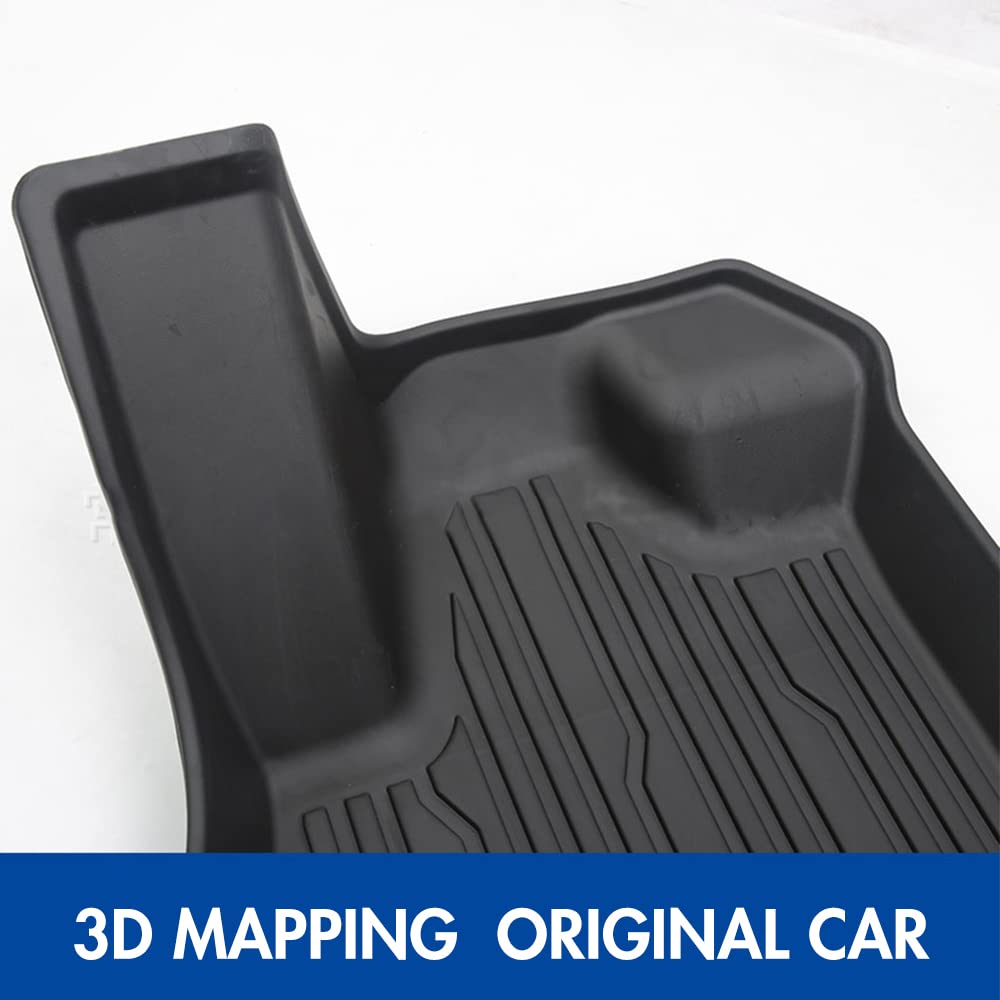 TT-ABC Floor mats for Mach-E Ford Mustang Mach E Accessories 2021 2022 Trunk Mat 3D Cargo Liner 4 in 1 (Black)