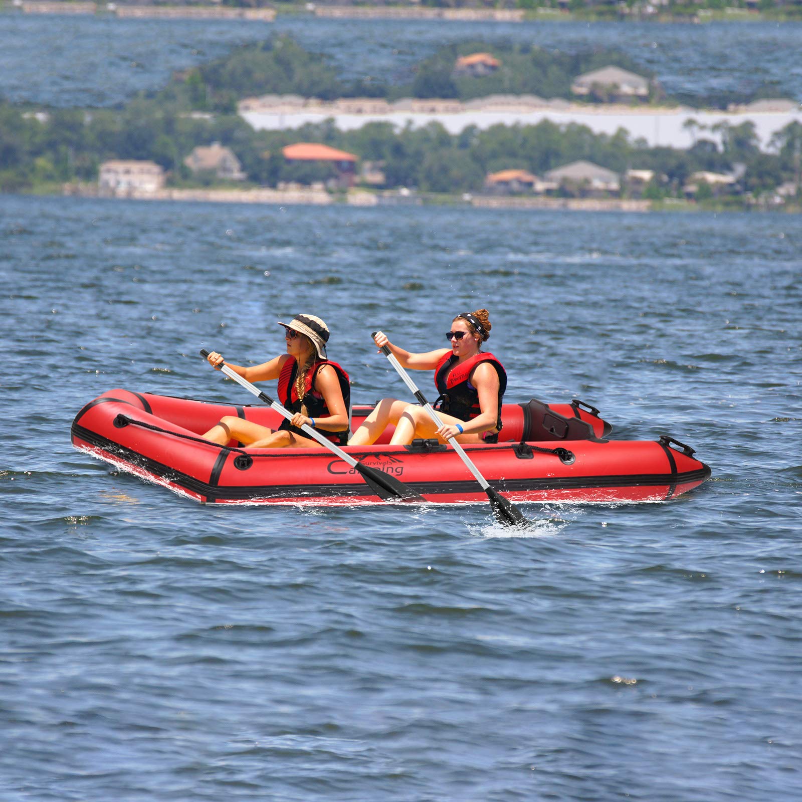 Trlec gt4-ly 7.5ft 180kg Water Adult Assault Boat Red and Black