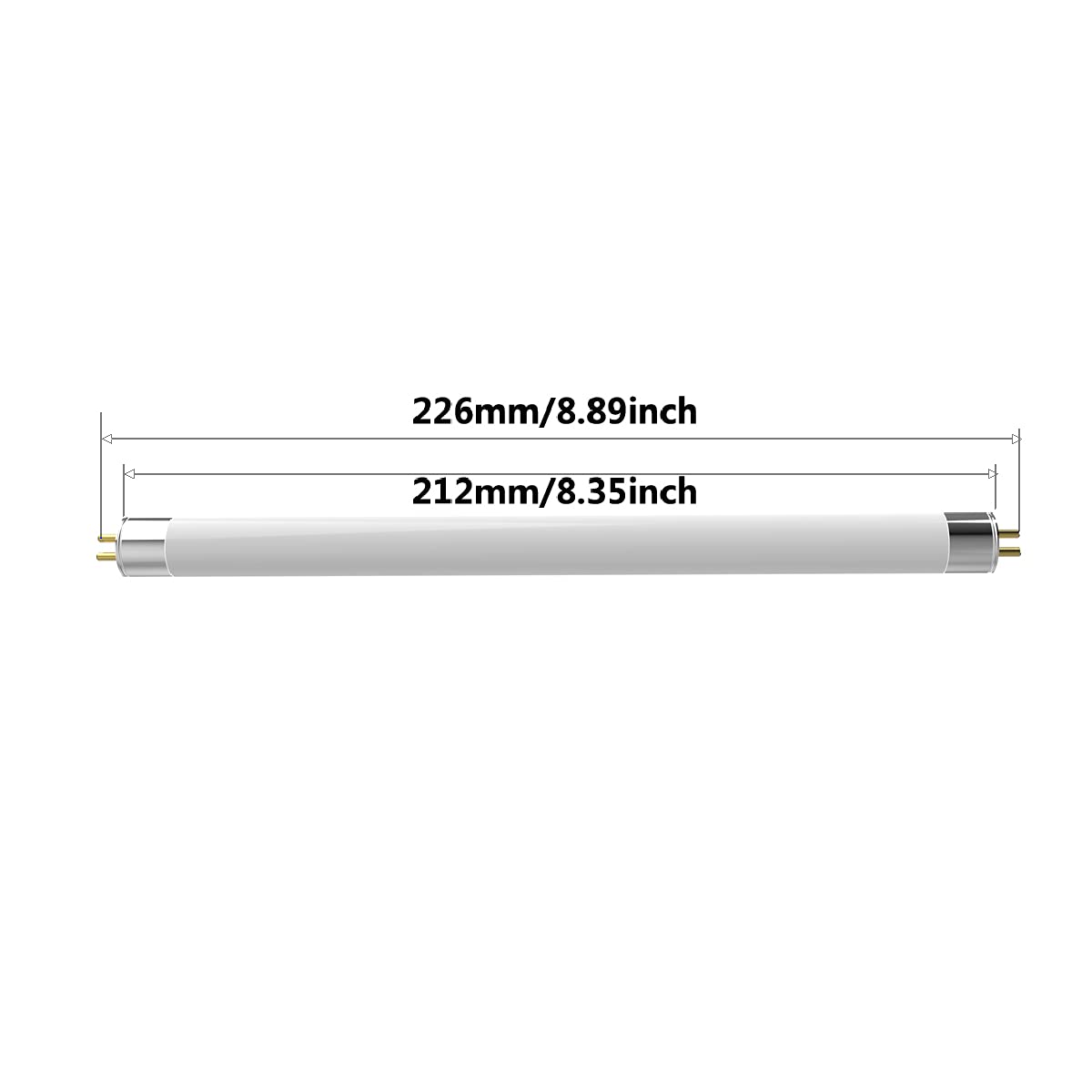 YUTCY 32050 Replacement Light Bulbs for DT2000XL, DT2000XLP, etc.F6T5/BL 6W Fluorescent Black Light 4-Pack(Black+White)