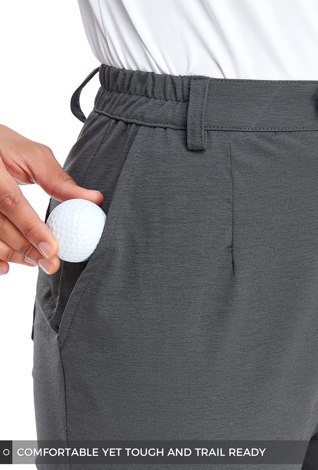 Women's Golf Pants Slim Fit Super Stretch Ladies Workout Yoga Dress Pants Casual Work Golf Athletic Clothes Apparel with Pockets Deep Grey