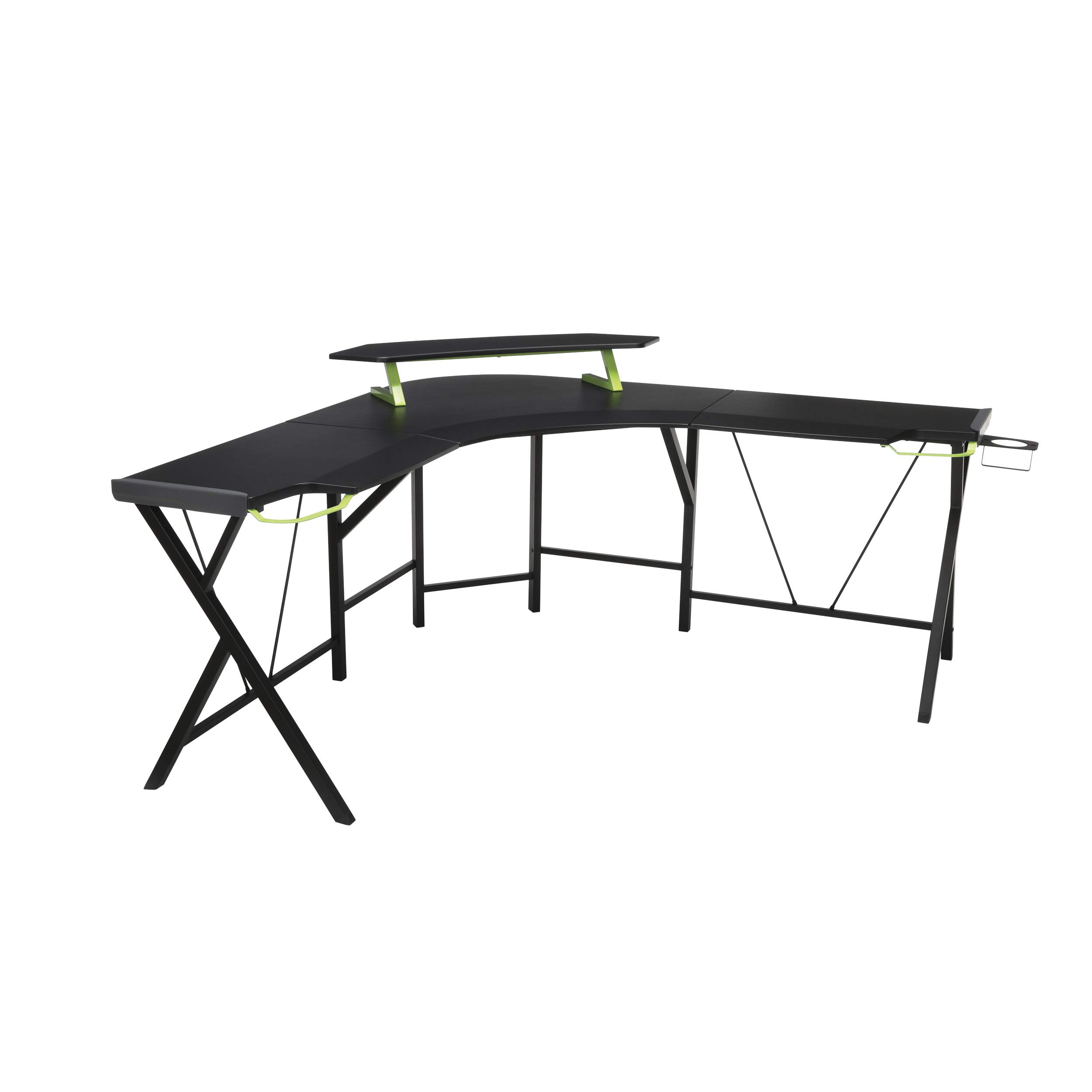 RESPAWN 2000 Gaming Computer Desk, L Shaped Desk, in Green RSP 2000 GRN