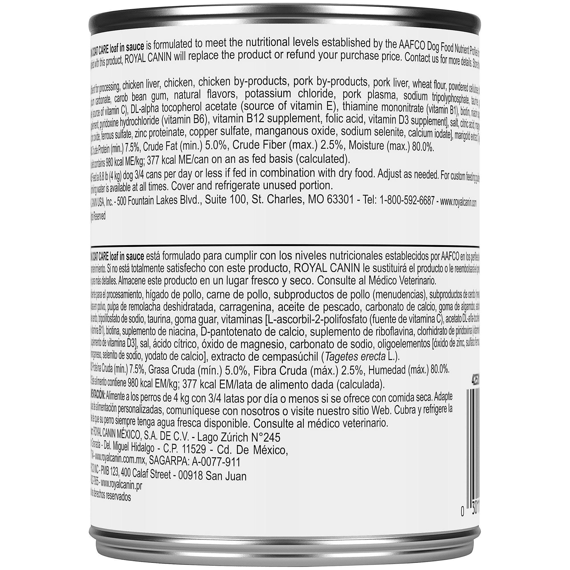 Royal Canin Coat Care Wet Dog Food, 13.5 oz cans 12-count