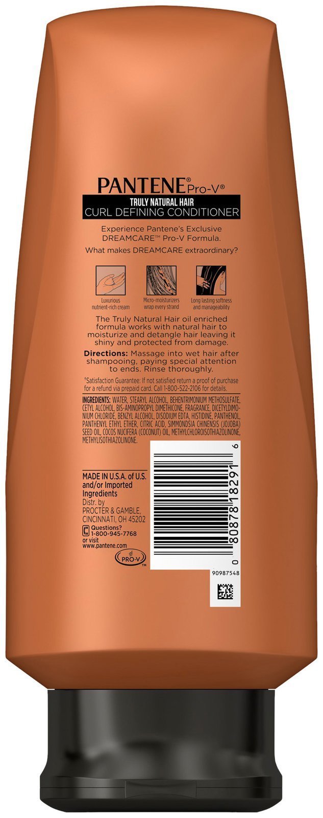 Pantene Pro-v Truly Natural Hair Curl Defining Conditioner, 17.7 Fl Oz, 1.58 Pound
