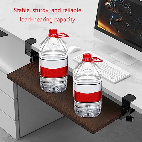 Professional Desktop Keyboard Tray Support Computer Desk Extender Support Desktop Extension Board Support Simple Install 2-piece/set Foldable/Sliding Desk Extension Plate Support Clipon Keyboard Tray