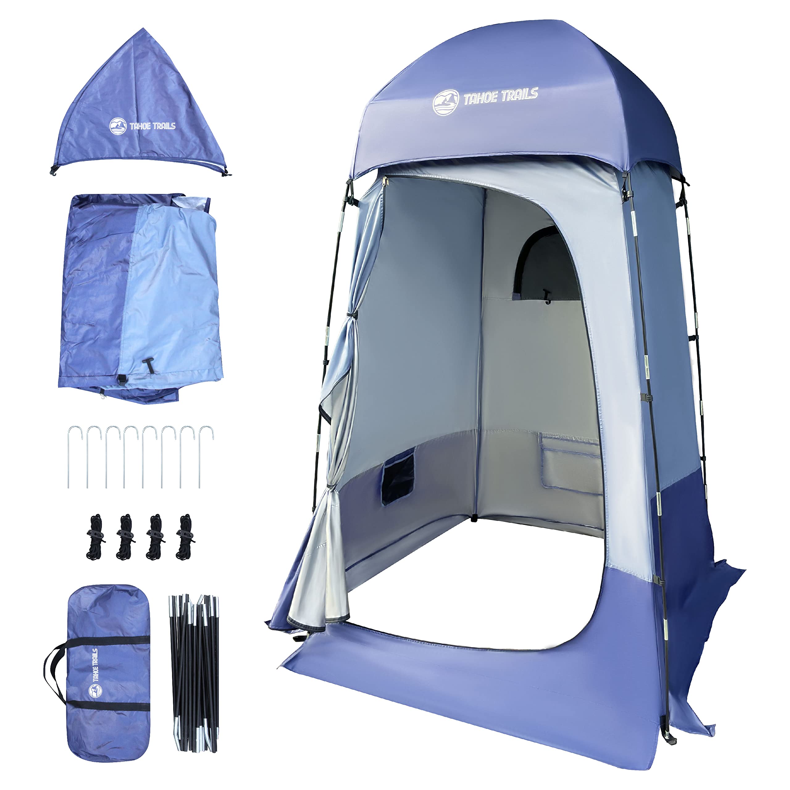 Tahoe Trails Shower Tent for Camping Dressing Room Portable Shelter Changing Room Shower Privacy Shelter Single/Double Shower Tent