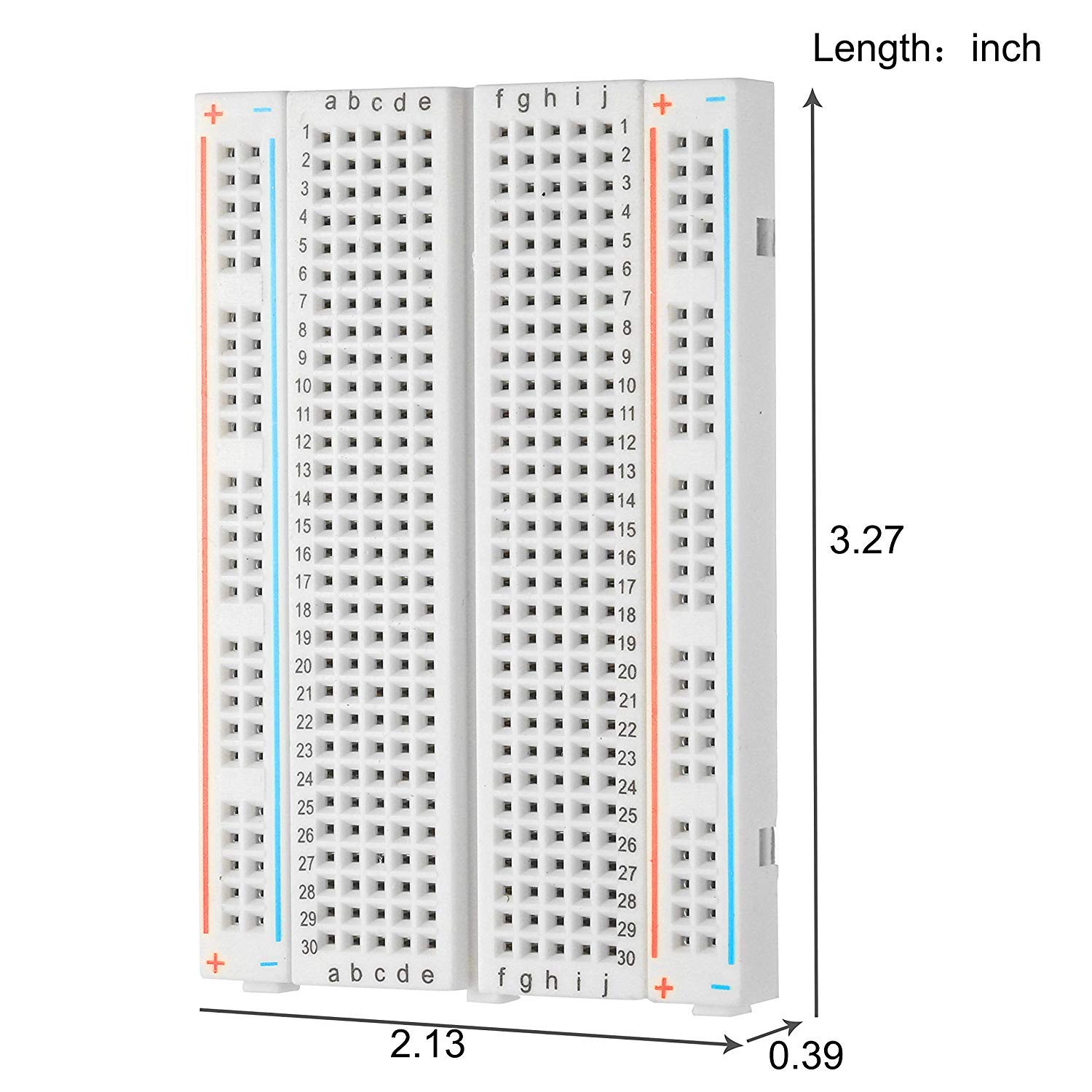 SaharaMicro Breadboard Solderless Prototype PCB Board (3 pcs) – 400 Pin Tie Points with 2 Power Rails and Double Sided Tape for Raspberry Pi and Arduino DIY Kit - 3Pcs