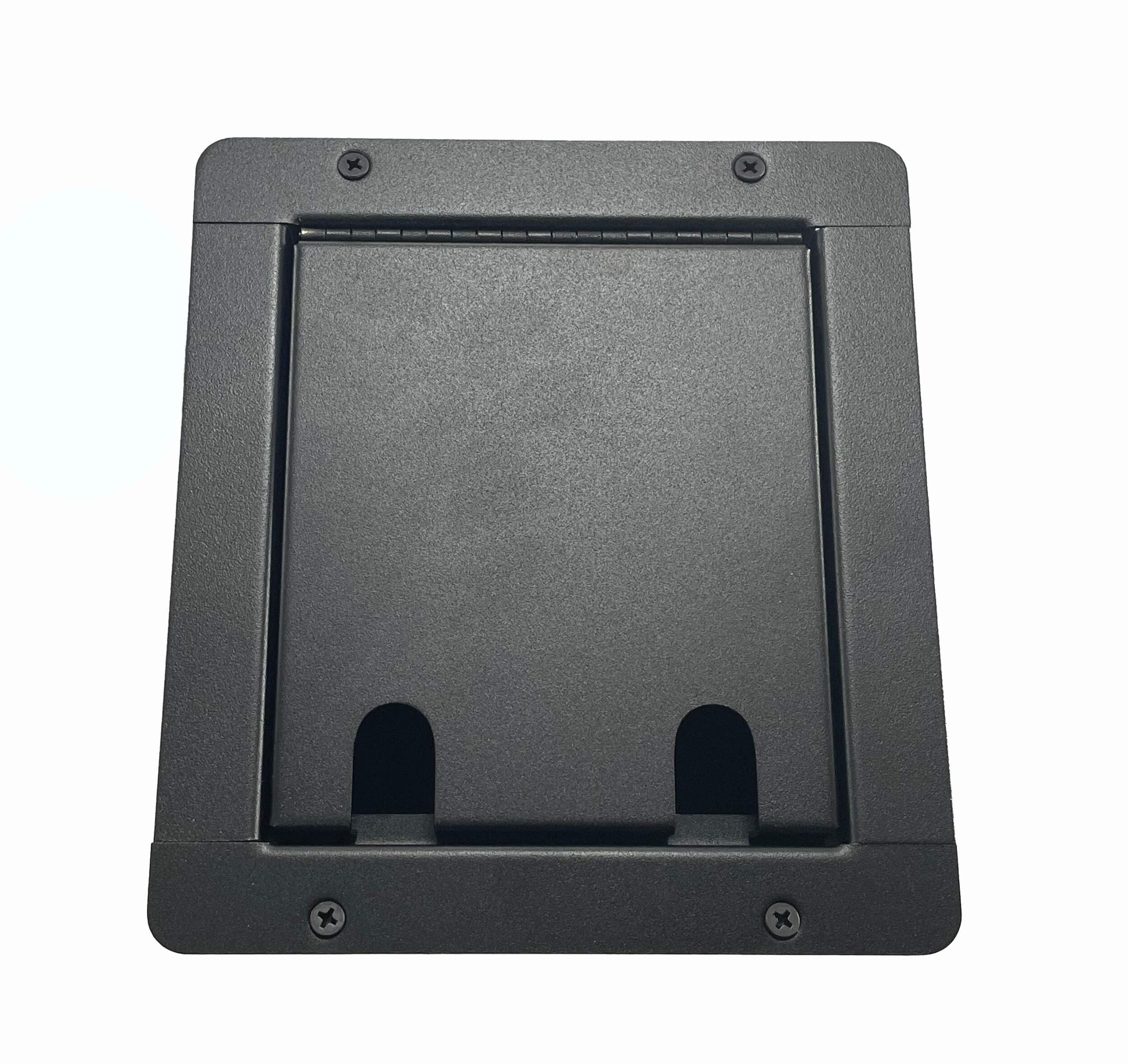 ProCraft Pro Audio Recessed Floor Pocket Box. Loaded AC Duplex and PrePunched for 3 "D" XLR's Made in the USA