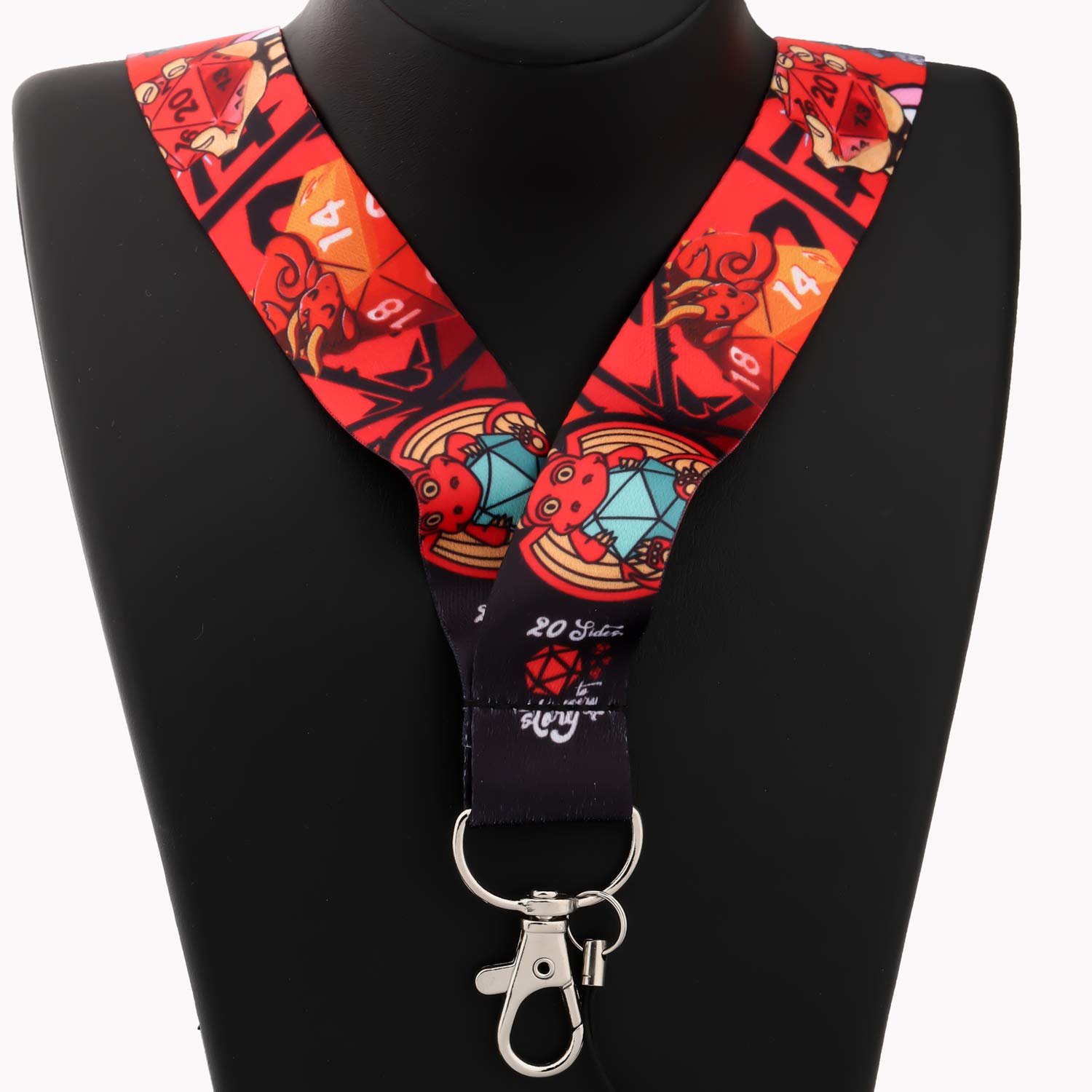 WSNANG D&D Lanyard ID Card Holder Keychain Video Game Gift Funny D&D Gamer Gift Geeks Gift (D&D ID)