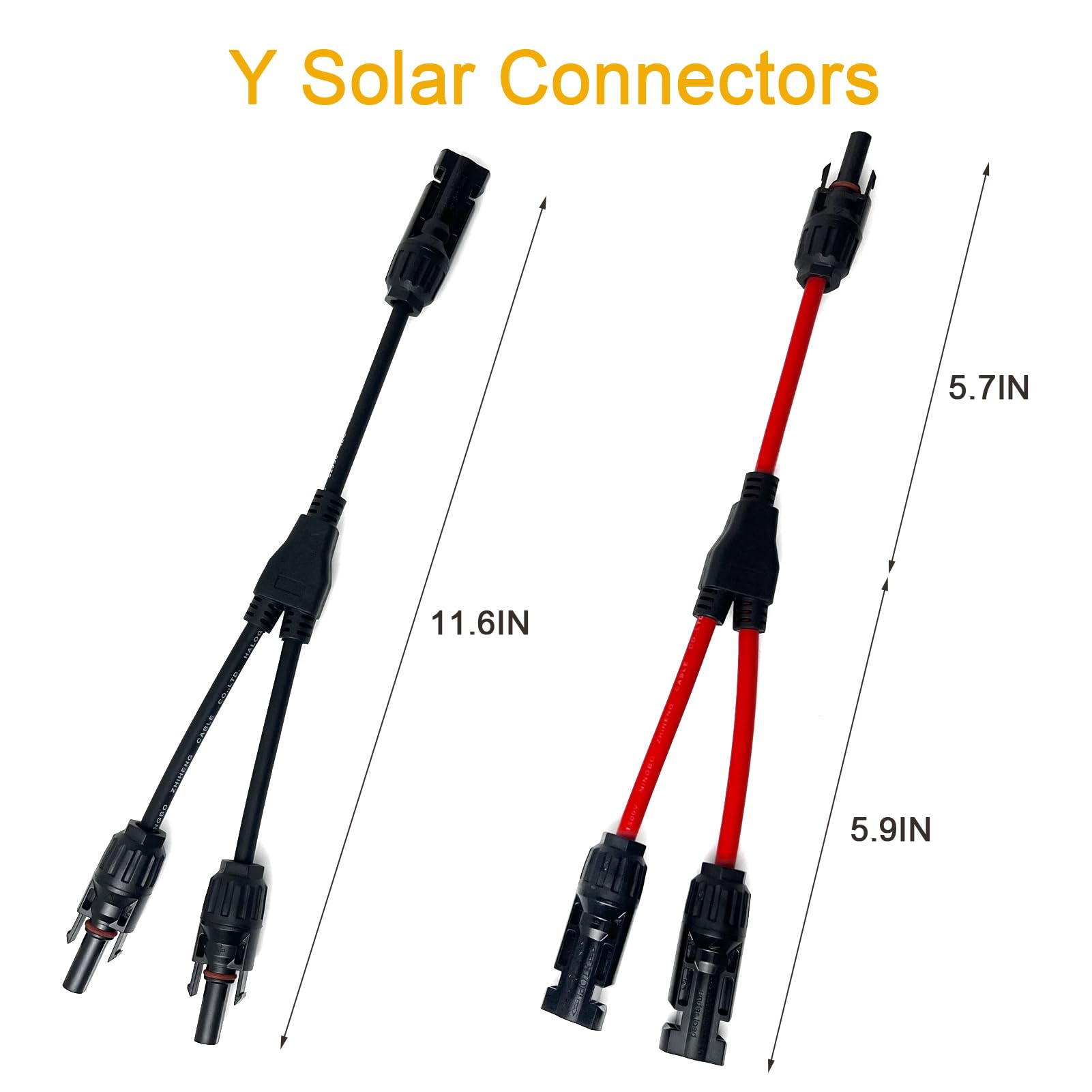 Solar Connectors Y Branch Solar Panel Connector, Solar Cable, Wire Plug Tool Kit for Solar Panel(M/FF+F/MM)