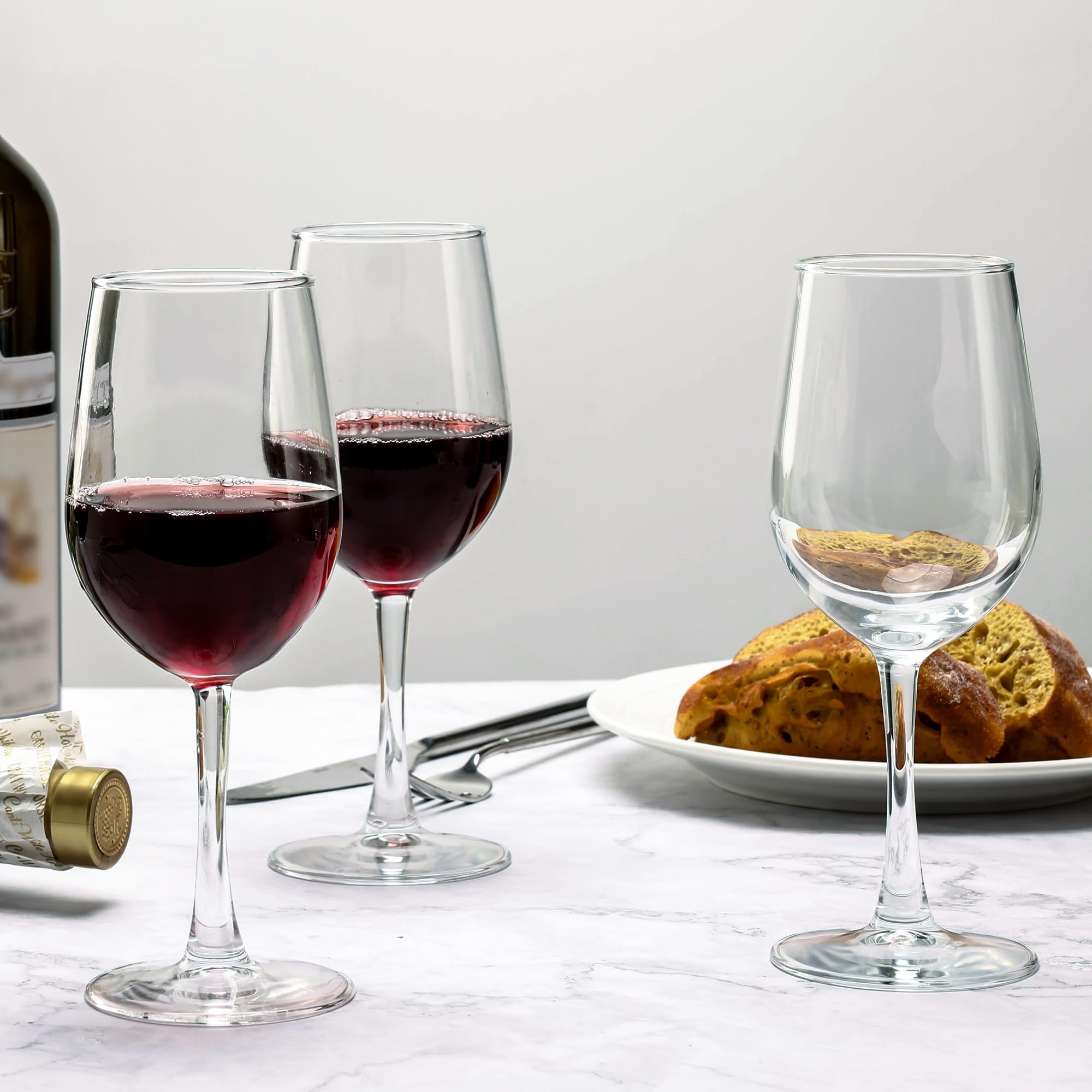 UMEIED All Purposed Wine Glasses Set of 8, Classic Wine Glasses for Red White Wine, Dishwasher Safe, Clear