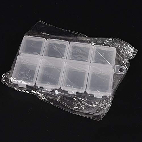 Yeuipea Fishing Tackle Storage Box, 8 Compartments Fly Lure Box Fishing Tackle Storage Box Spoon Hook Bait Tackle Case