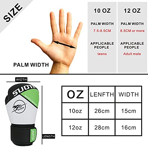 SUOTF Boxing Gloves for Women Punching Bag Gloves Muay Thai Adults MMA Training Gloves Men Pink 10oz