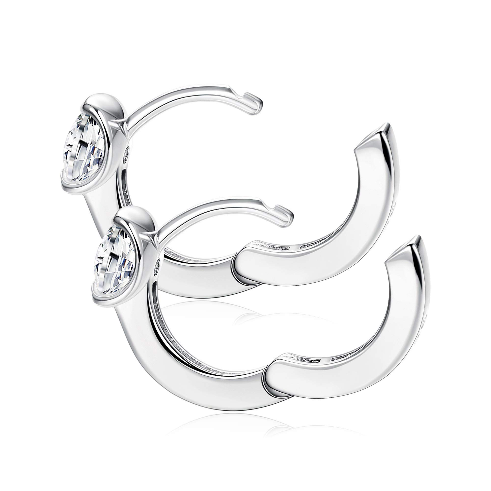 Sllaiss Sterling Silver Hoop Earrings for Women Small Silver Hoop Earrings Hypoallergenic Earrings