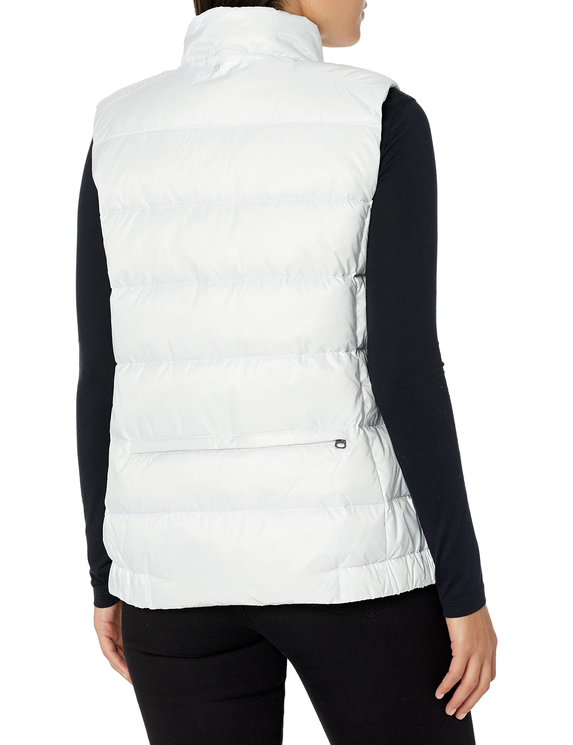 Tumi TumiPax Women's Recycled Packable Travel Puffer Vest, Arctic Grey, Large