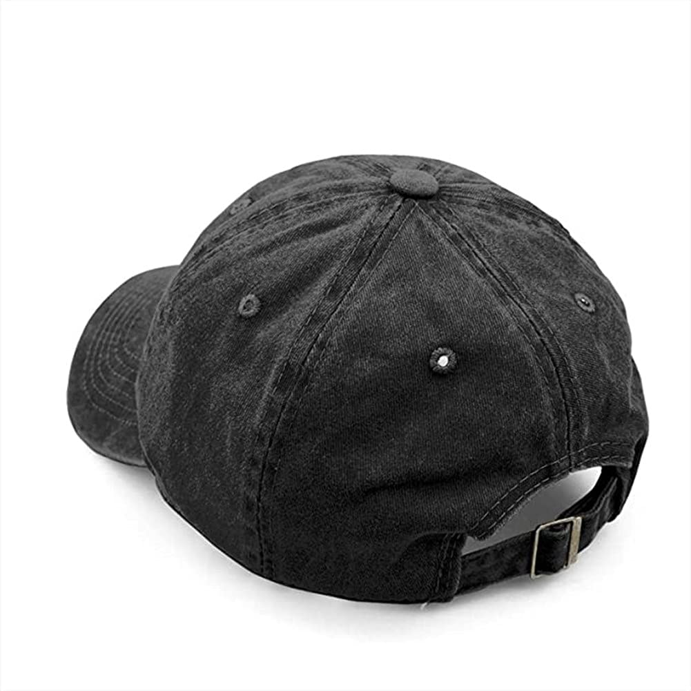 Women's Baseball Cap Mama Vintage Distressed Washed Cotton Adjustable Dad Hat Outdoor (Black 1)