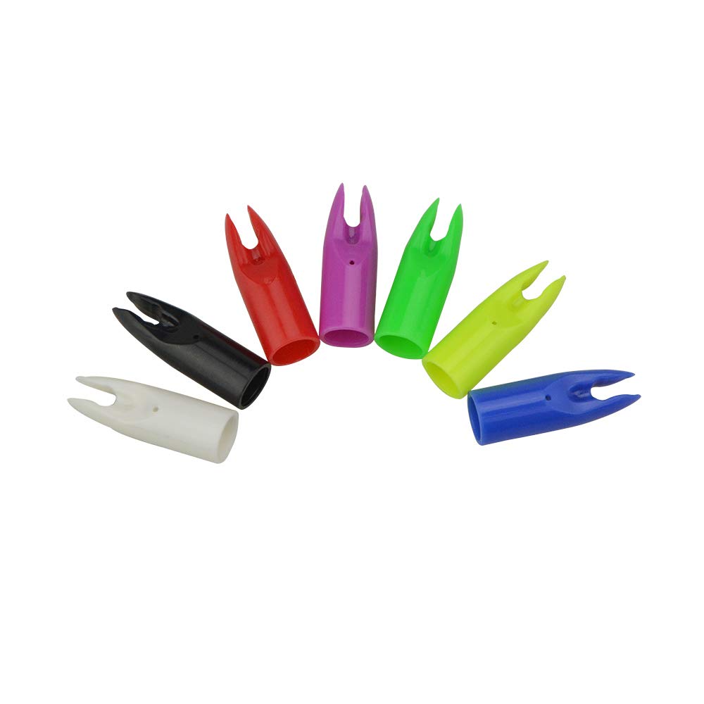 SHARROW 50pcs Archery Arrow Nocks Hunting for 7mm Arrows Shaft (Black)