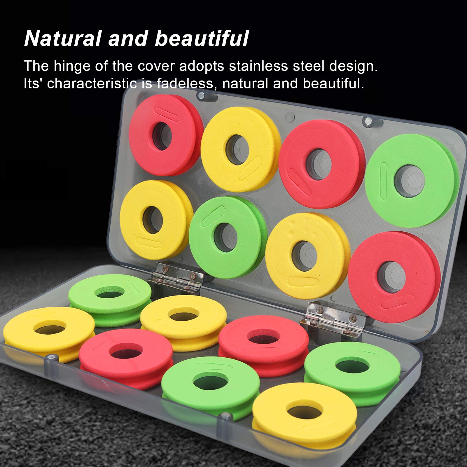 Yeuipea Fishing Foam Spools,16pcs Fishing Line Storage Foam Spools Winding Board Tool Bobbin Tackle Mix Color
