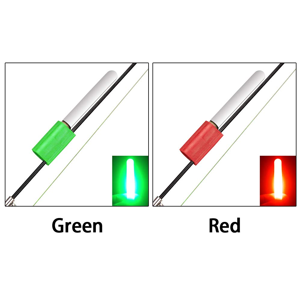 RICH Fishing Glow Sticks for Pole,Fluorescent Light Stick,Sea Float Durable Light Stick Night Fishing Rod(Battery Included)