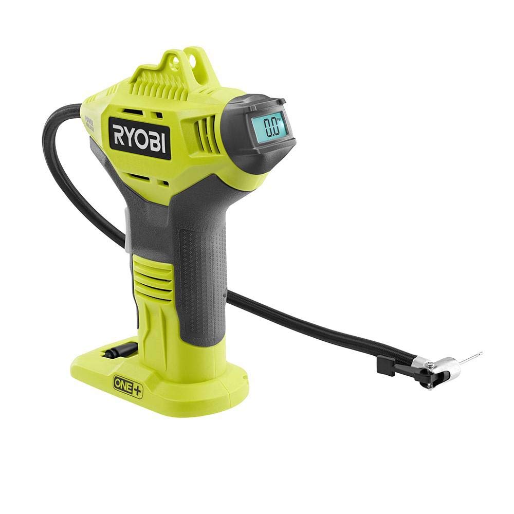 Ryobi P737D 18-Volt ONE+ Cordless High Pressure Inflator with Digital Gauge, 3.0 Ah LITHIUM+ HP High Capacity Battery, 18-Volt Charger, and Bag
