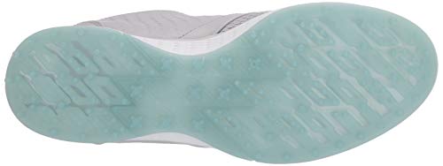 Skechers Women's Go Elite 3 Grand Relaxed Fit Spikeless Waterproof Golf Shoe, Gray/Mint, 6 M US