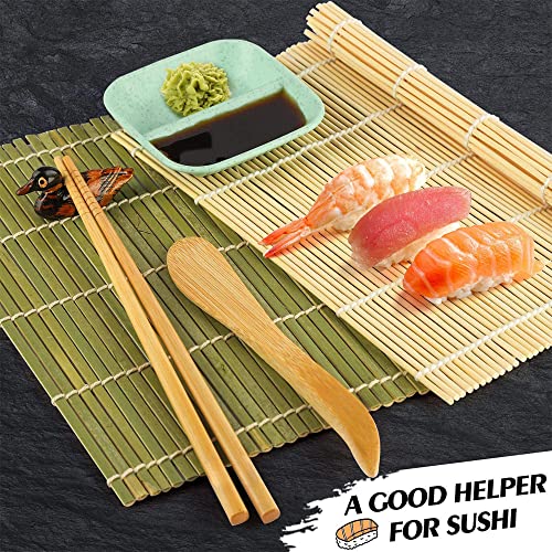 Sushi Making Kit, 22 Pcs Pro Sushi Kit Includes Bazooka Roller, Bamboo Mats, Avocado Knife, Sushi Knife, Chopsticks, Sauce Dishes, Rice Spreader & More All-in-One DIY Sushi Gift