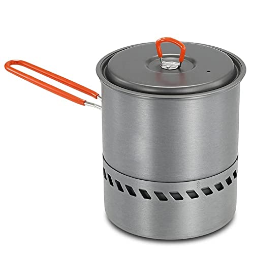 YFDM 1.5L Outdoor Cook Pot Cooking Equipment Tools Portable Hiking Camping Picnic Backpacking Mountaineering Pot Cookware