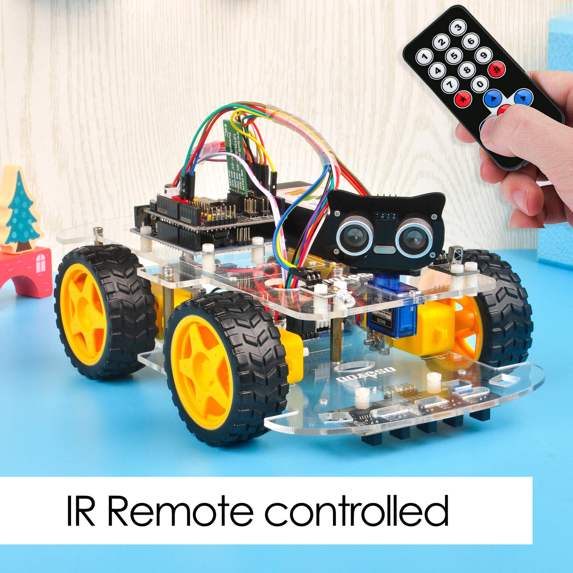 OSOYOO V2.1 Smart IOT Robot Car Kit for Arduino - Early STEM Education for Beginner Teenage and Kid β Learn Circuit, Sensor - Get Hands-on Experience on Programming, Electronics Assembling, Robotics