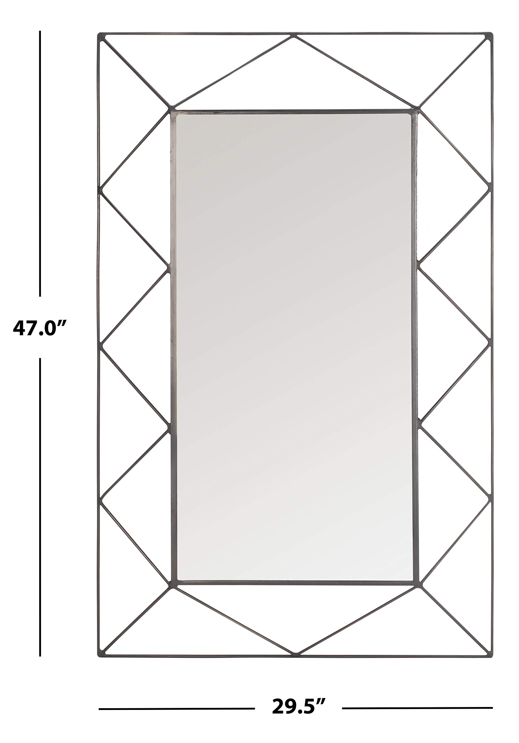 Safavieh Home Heath 47-inch High Brass Rectangle Decorative Accent Mirror